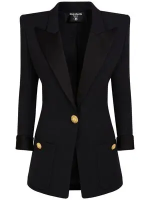 Balmain BALMAIN Fitted Single Breasted Jacket - Black