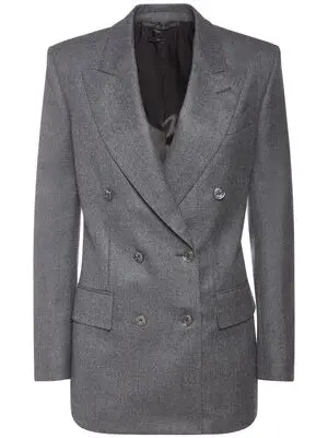 TOM FORD TOM FORD Compact Wool Blazer - Grey