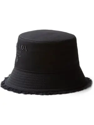 Prada Drill Bucket Hat - Black