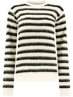 Marni Striped Virgin Wool Jumper - White