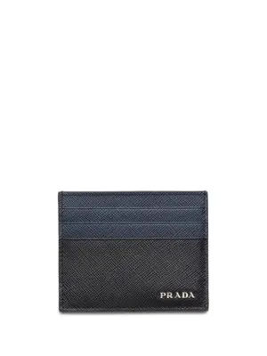 Prada Saffiano Leather Card Holder - Black