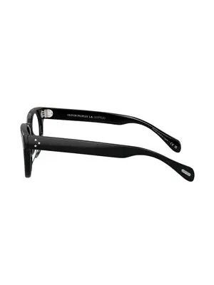 Oliver Spencer Afton Square-frame Glasses - Black