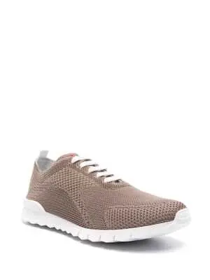 Kiton Logo-embroidered Knitted Sneakers - Brown