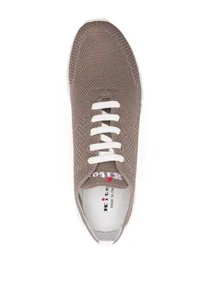 Kiton Logo-embroidered Knitted Sneakers - Brown