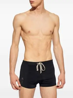 Rick Owens Logo Patch Swim Trunks