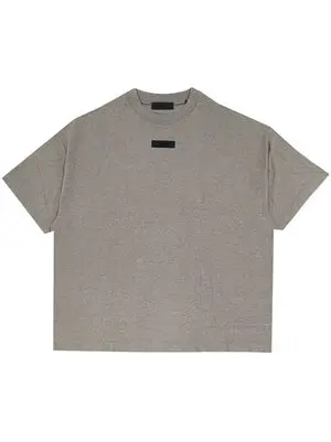 Fear Of God Logo-appliqué Cotton T-shirt - Grey