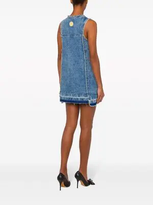 Moschino Appliquéd Denim Minidress