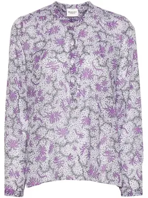 MARANT ETOILE Maria Abstract-print Blouse - White