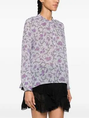 MARANT ETOILE Maria Abstract-print Blouse - White