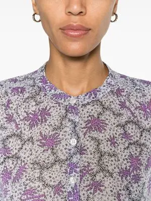 MARANT ETOILE Maria Abstract-print Blouse - White