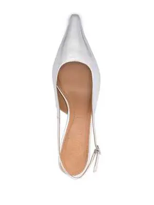 AeydĒ Catrina 35mm Metallic-leather Pumps - Grey