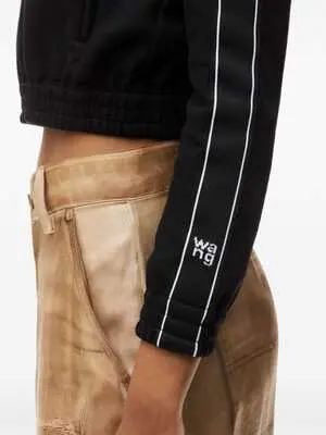 Alexander Wang Logo-tape Cropped Track Jacket