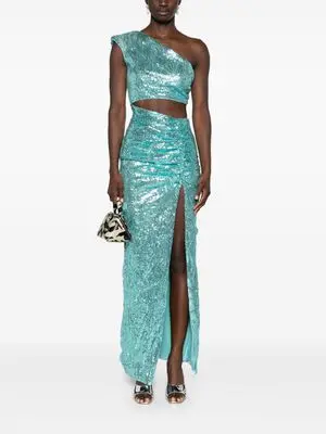 Amen Cut-out Sequined Maxi Dress