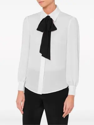 Moschino Pussy Bow Silk Blouse