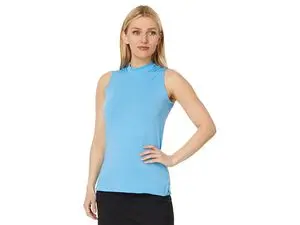 Adidas Ultimate365 Mock Sleeveless Polo - Blue