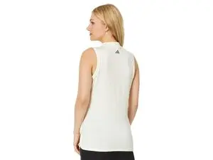 Adidas Ultimate365 Mock Sleeveless Polo - Bone