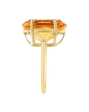 Bloomingdale'S 14k Yellow Gold Citrine Statement Ring - Orange/gold