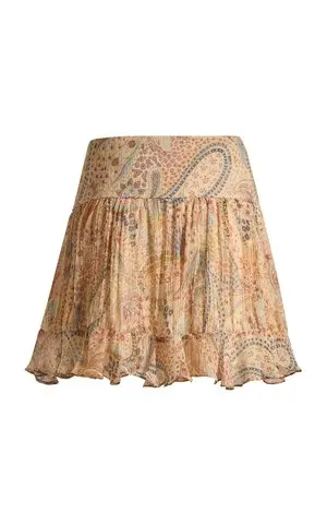 Etro Printed Silk Mini Skirt