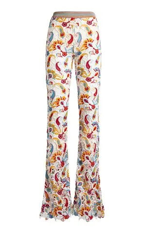 Etro Knit Lace Flared Pants