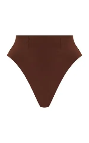 HAIGHT. Classic High-waist Bikini Bottom - Brown