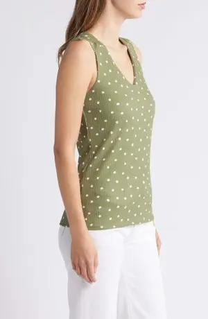 Loveappella Crisscross Tank Top - Sage