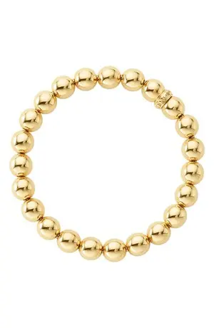 Lagos Signature Caviar Beaded Stretch Bracelet - Gold