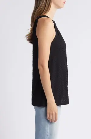 Loveappella Clip Dot Halter Tank Top