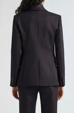 Emporio Armani Cotton Couture One-button Blazer - Solid Black