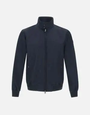 Woolrich Organic Cotton Navy Cruiser Bomber Jacket