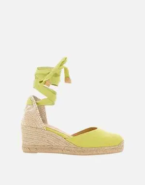 CastaÑer Carina Lime Wedge Espadrilles