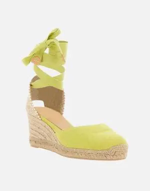 CastaÑer Carina Lime Wedge Espadrilles