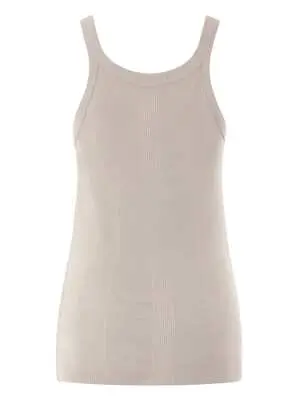 QUIRA Ribbed-knit Tank Top - Neutrals