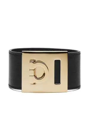 SALVATORE FERRAGAMO Ferragamo Gancini Leather Bracelet