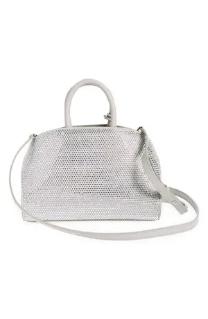 FERRAGAMO Strass Crystal Mini Top Handle Bag - Perla