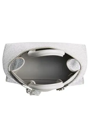 FERRAGAMO Strass Crystal Mini Top Handle Bag - Perla