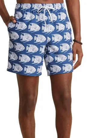 Vineyard Vines 7-inch Chappy Swim Trunks Blue Fish
