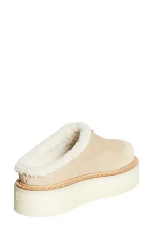 Prada Evolve Genuine Shearling Clog - Ecru
