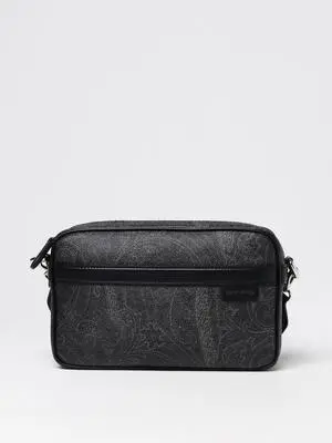 Etro Etro Coated Cotton Bag With Paisley Print Black