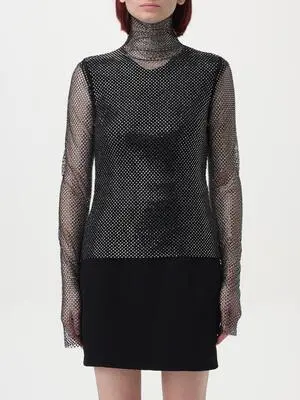 Sportmax Embellished Mesh Top - Black