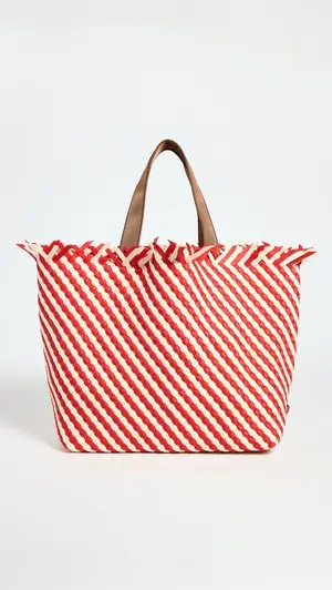 NAGHEDI Striped Large Tote