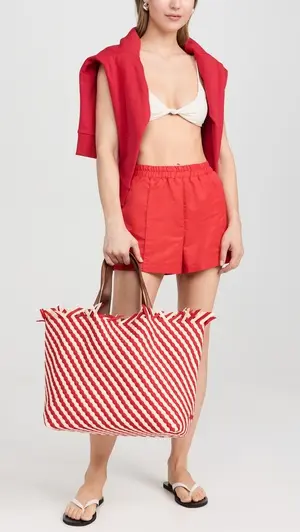 NAGHEDI Striped Large Tote