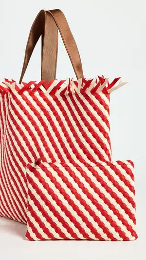 NAGHEDI Striped Large Tote