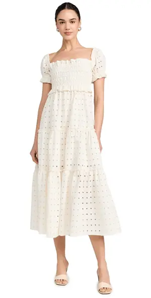 O.P.T Eyelet Bobi Dress