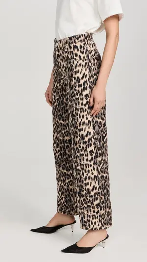 Baum Und Pferdgarten Nara Jeans Animal Print Stretch Denim - Brown Baum Leopard