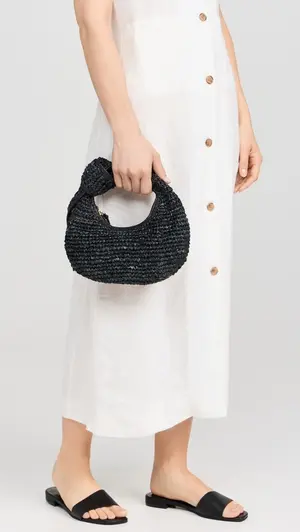 Poolside The Josie Knot Bag - All Black