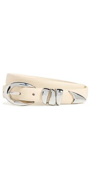 Madewell Triple Metal Keeper Belt Ecru