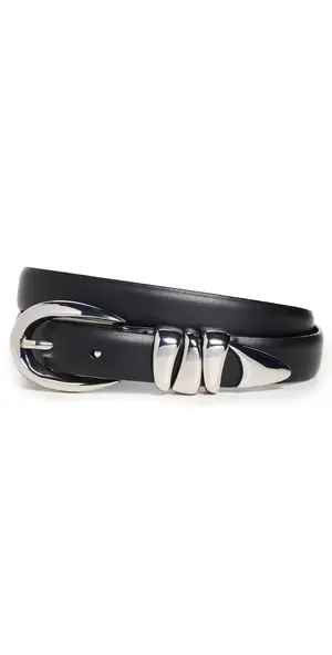 Madewell Triple Metal Keeper Belt - True Black
