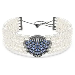 SWAROVSKI Swarovski Idyllia Choker With Crystal Pearls And Motif Blue