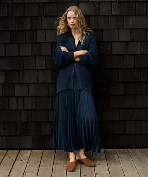 Jenni Kayne Cotton Cocoon Cardigan - Blue