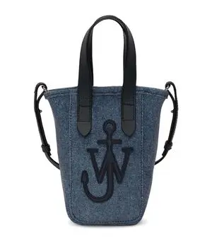 JW Anderson JW Anderson Denim-Effect Belt Tote Bag - Blue
